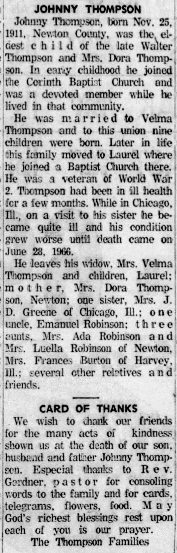Johnny Thompson – Our Unique Stories