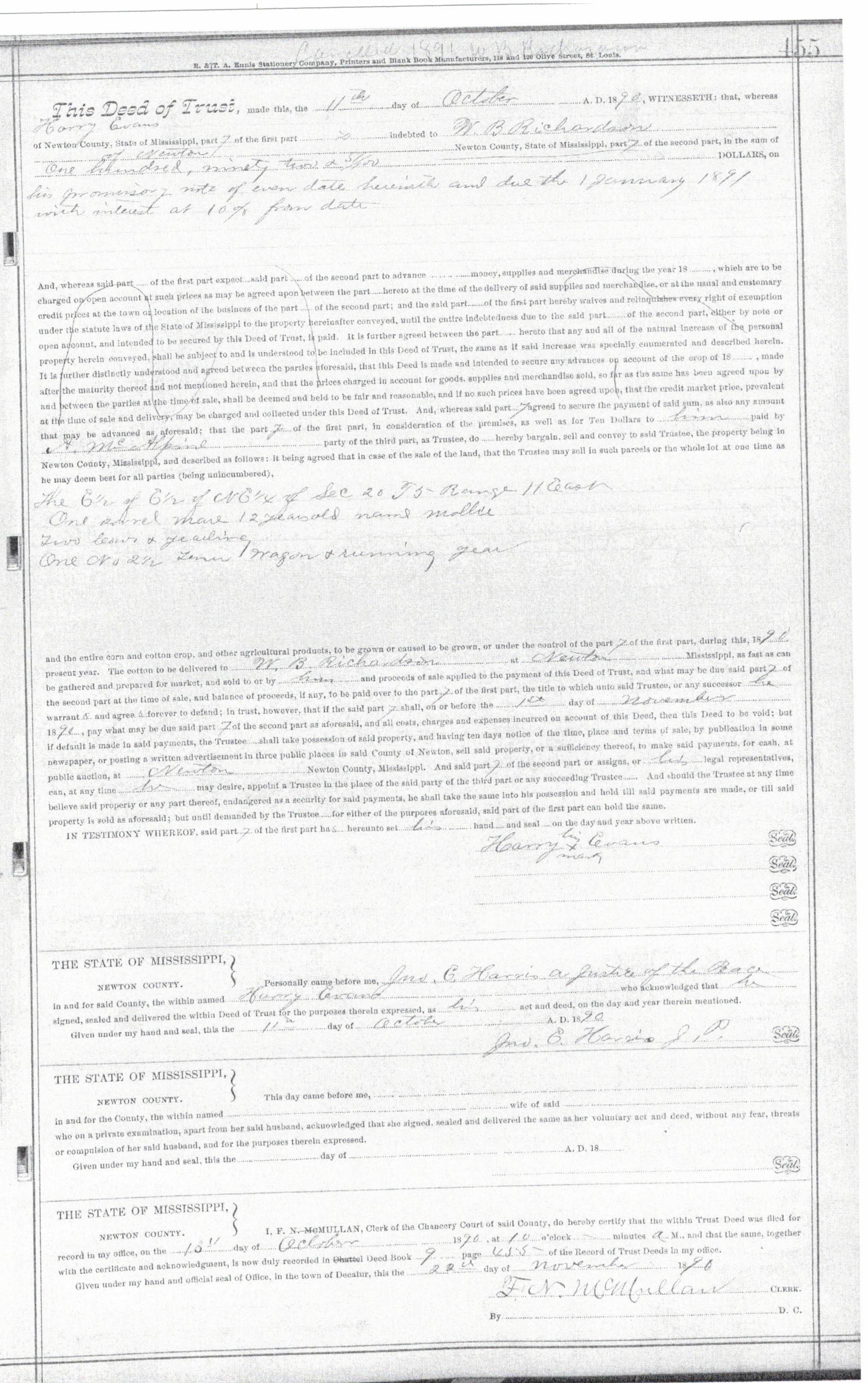 Harry Evans-W.B. Richardson-1890-B.9-P.455 – Our Unique Stories