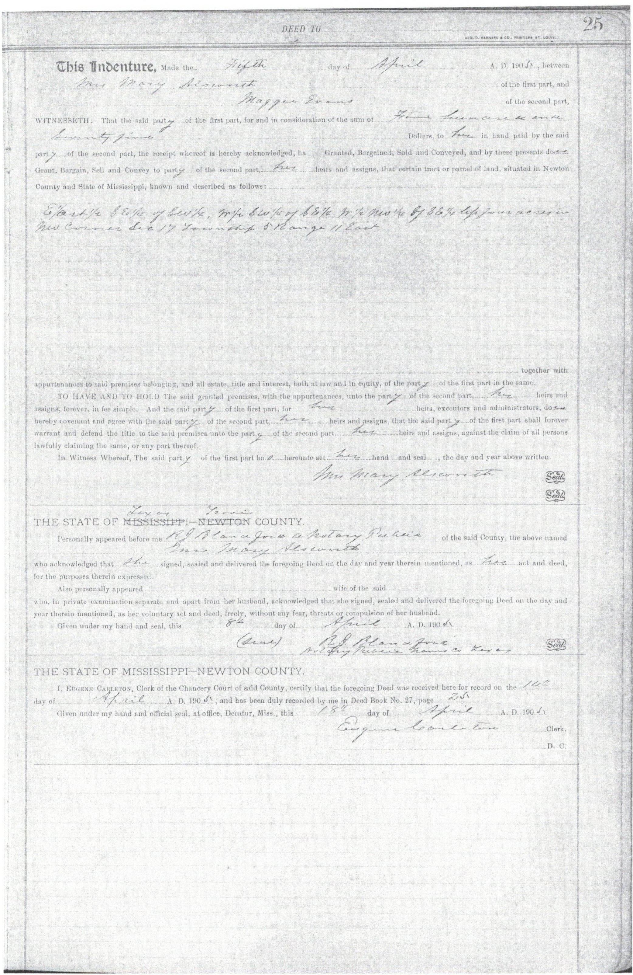 Index – Section 17, Township 5, Range 11-E – Our Unique Stories
